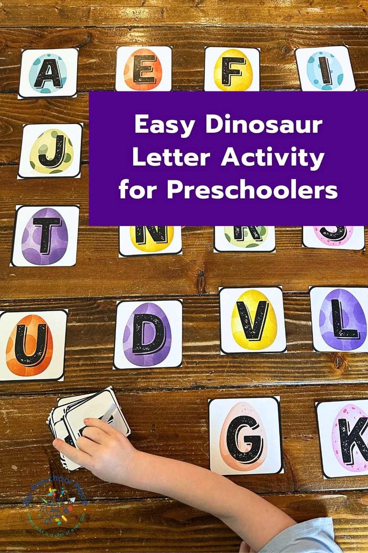 Dinosaur Egg Swat Letter Review Activity — My Preschool Place