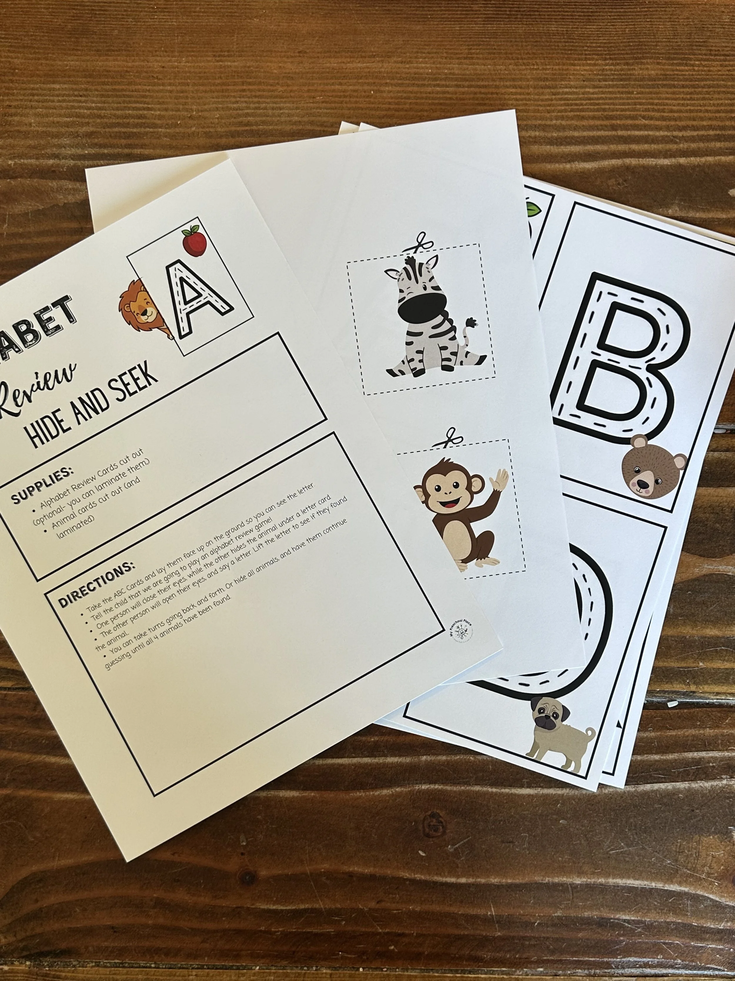Letter Review Hide and Seek Game — My Preschool Place