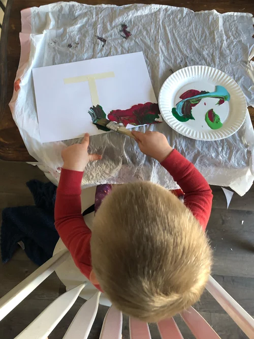 Letter Painting — My Preschool Place