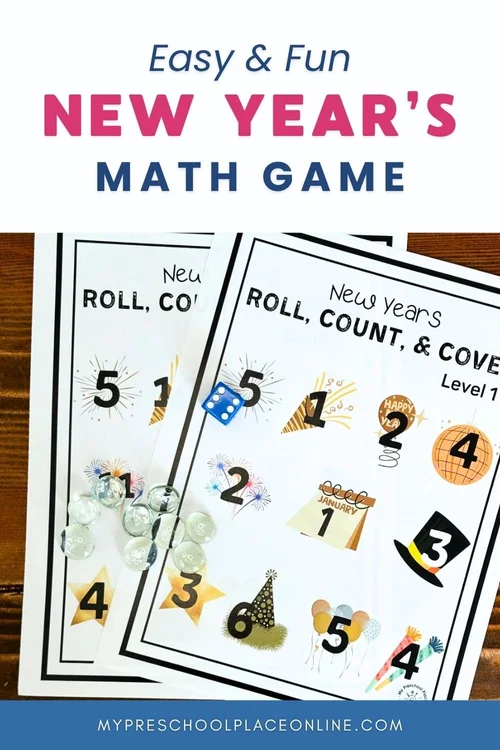 New Years Roll, Count, and Cover Game [free download] — My Preschool Place