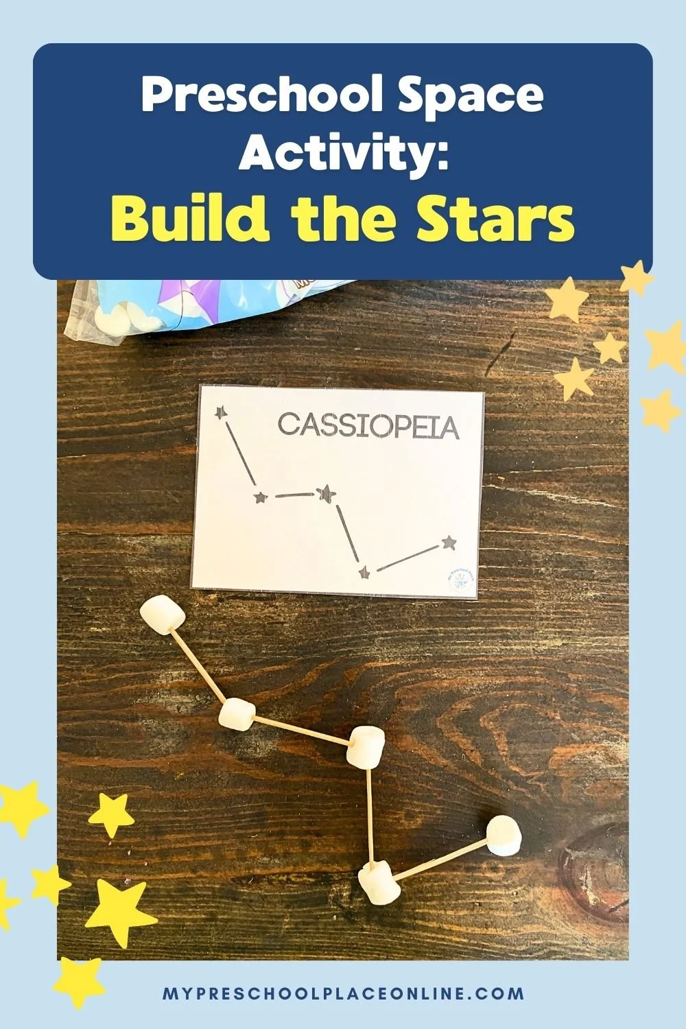 Marshmallow Constellations Space STEM Activity — My Preschool Place