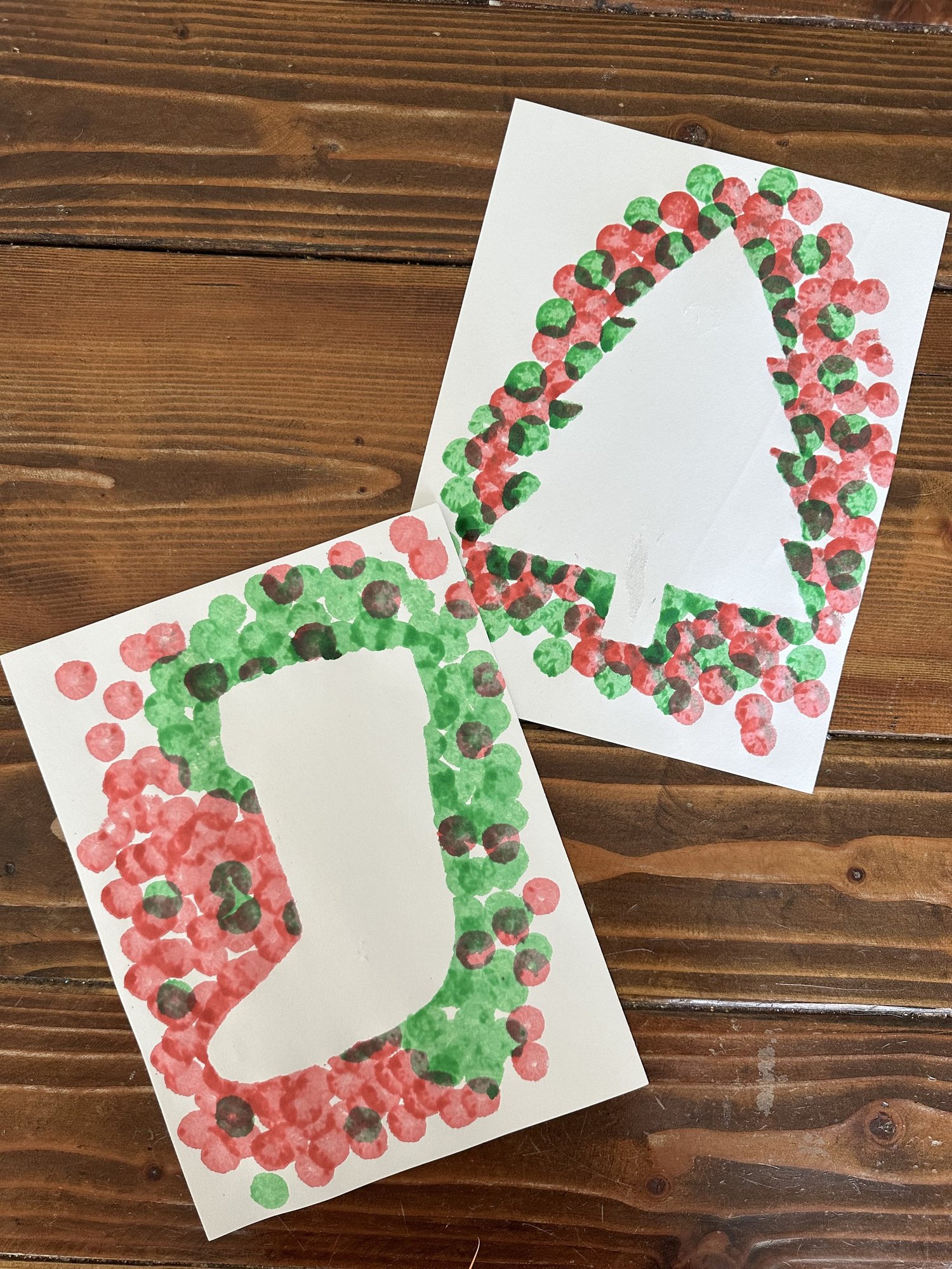 Christmas Dot Marker Silhouette Art [free download] — My Preschool Place