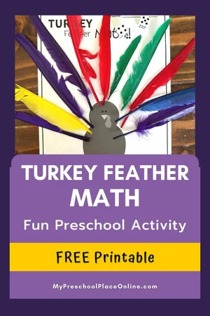 Turkey Feather Math [free download] — My Preschool Place
