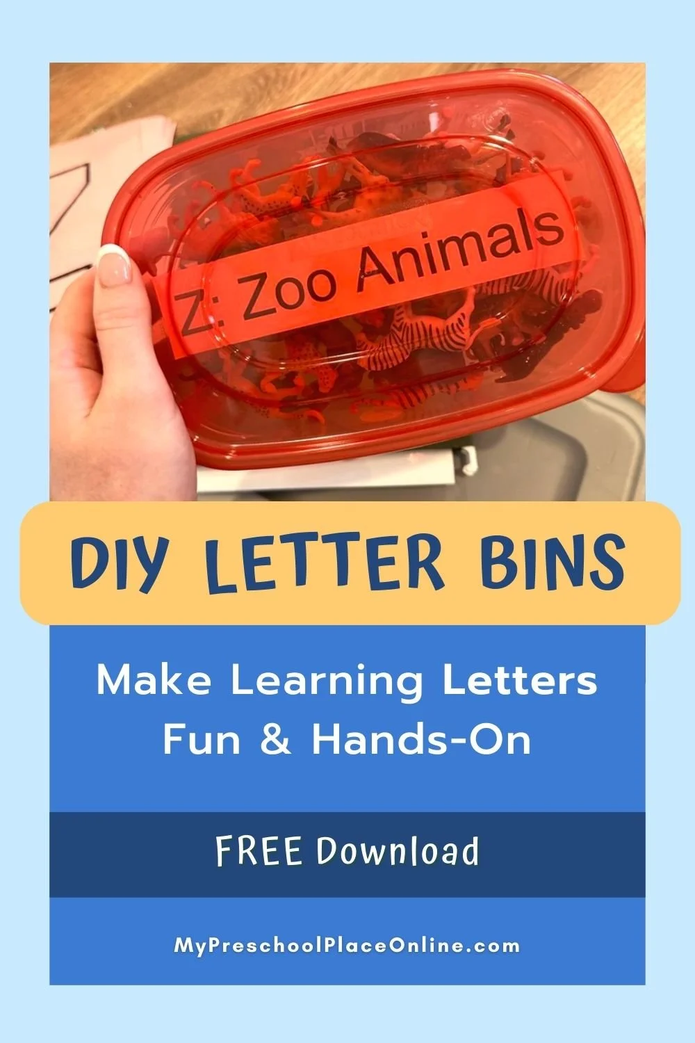 Make Your Own Letter Bins! — My Preschool Place