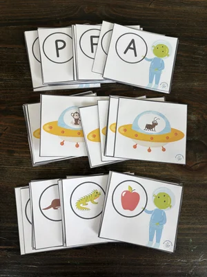 Alien Beginning Sound Matching Game — My Preschool Place