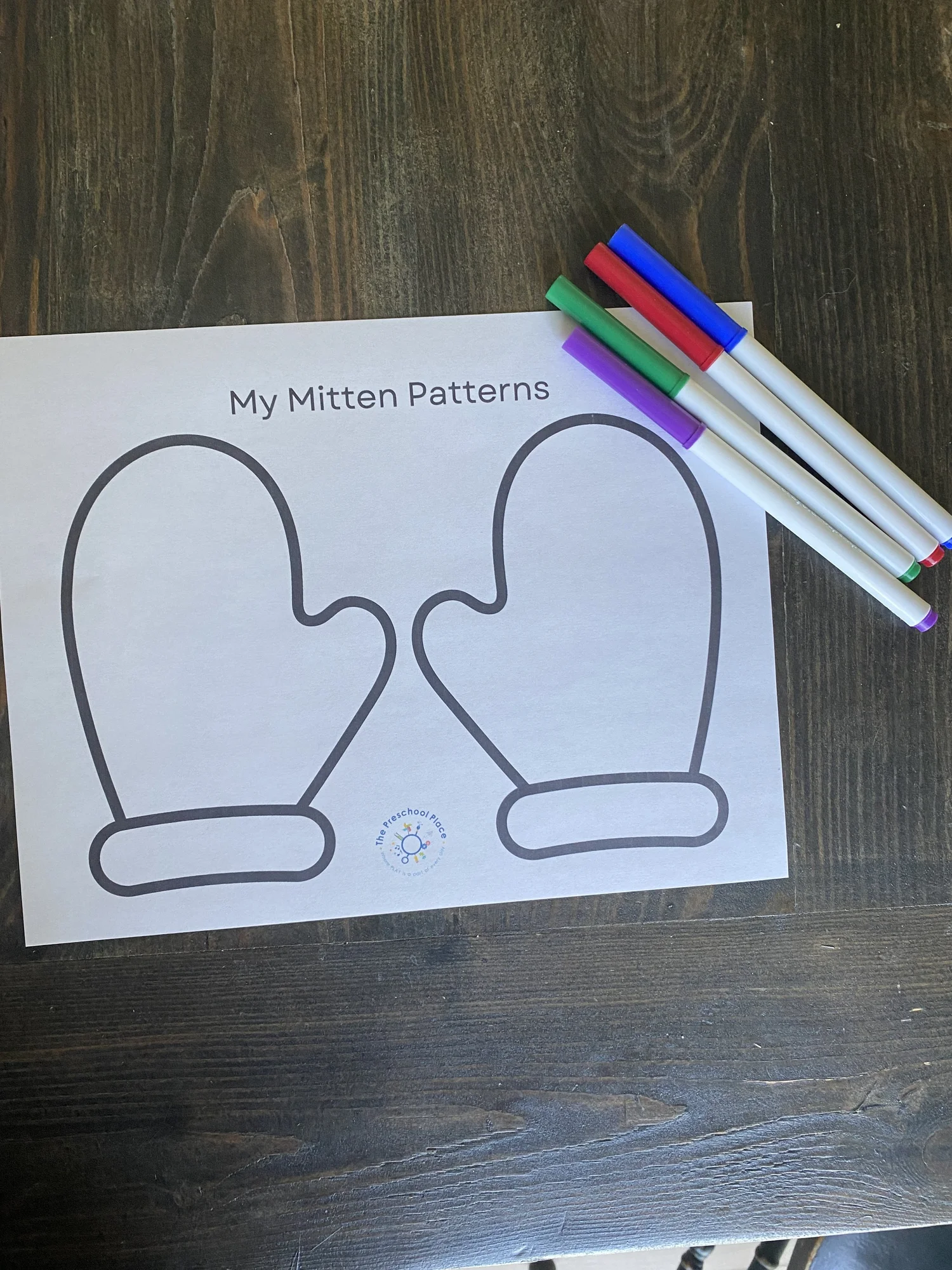 Mitten Patterns Activity [free download] — My Preschool Place