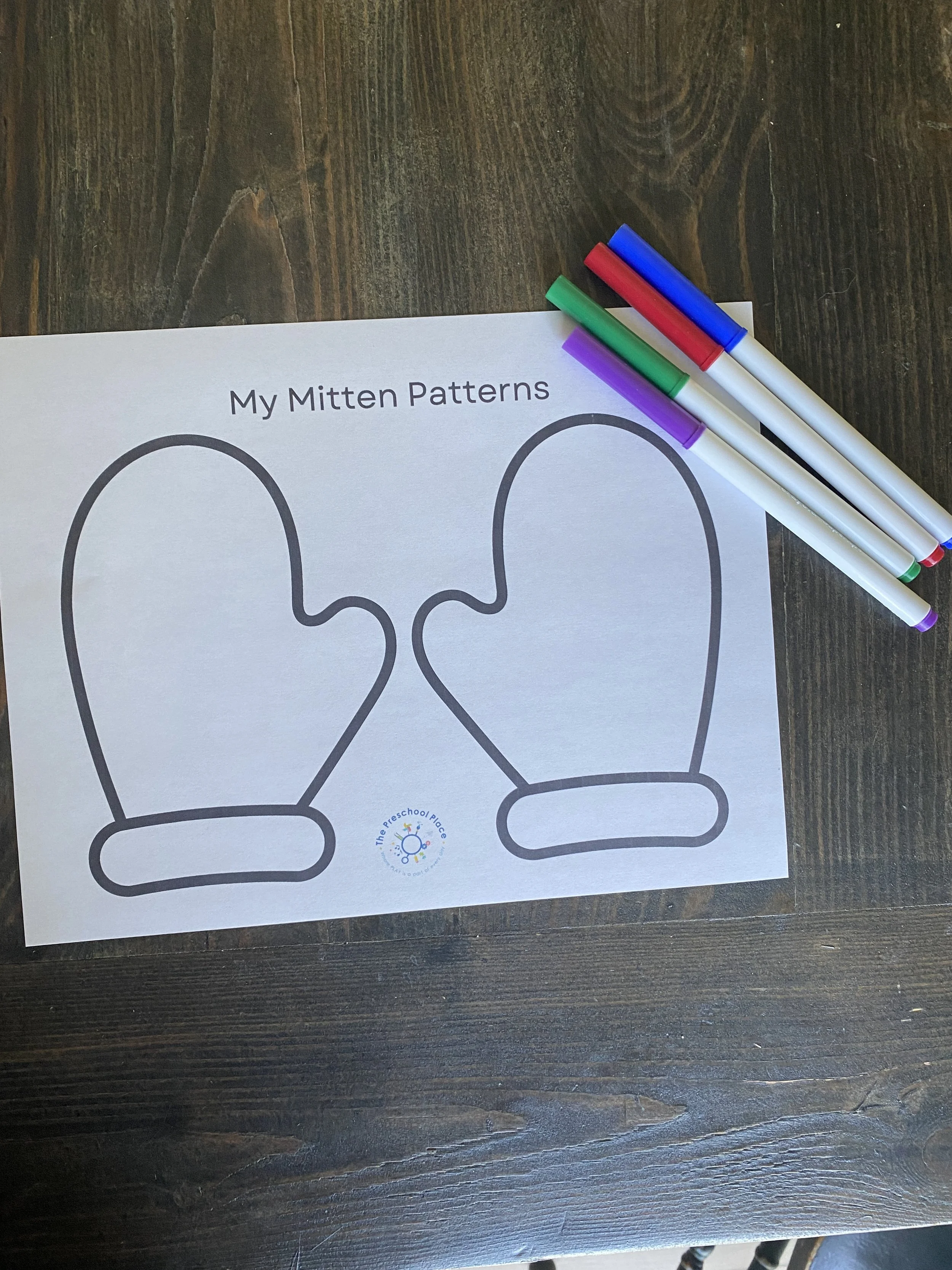 Mitten Patterns Activity [free download] — My Preschool Place