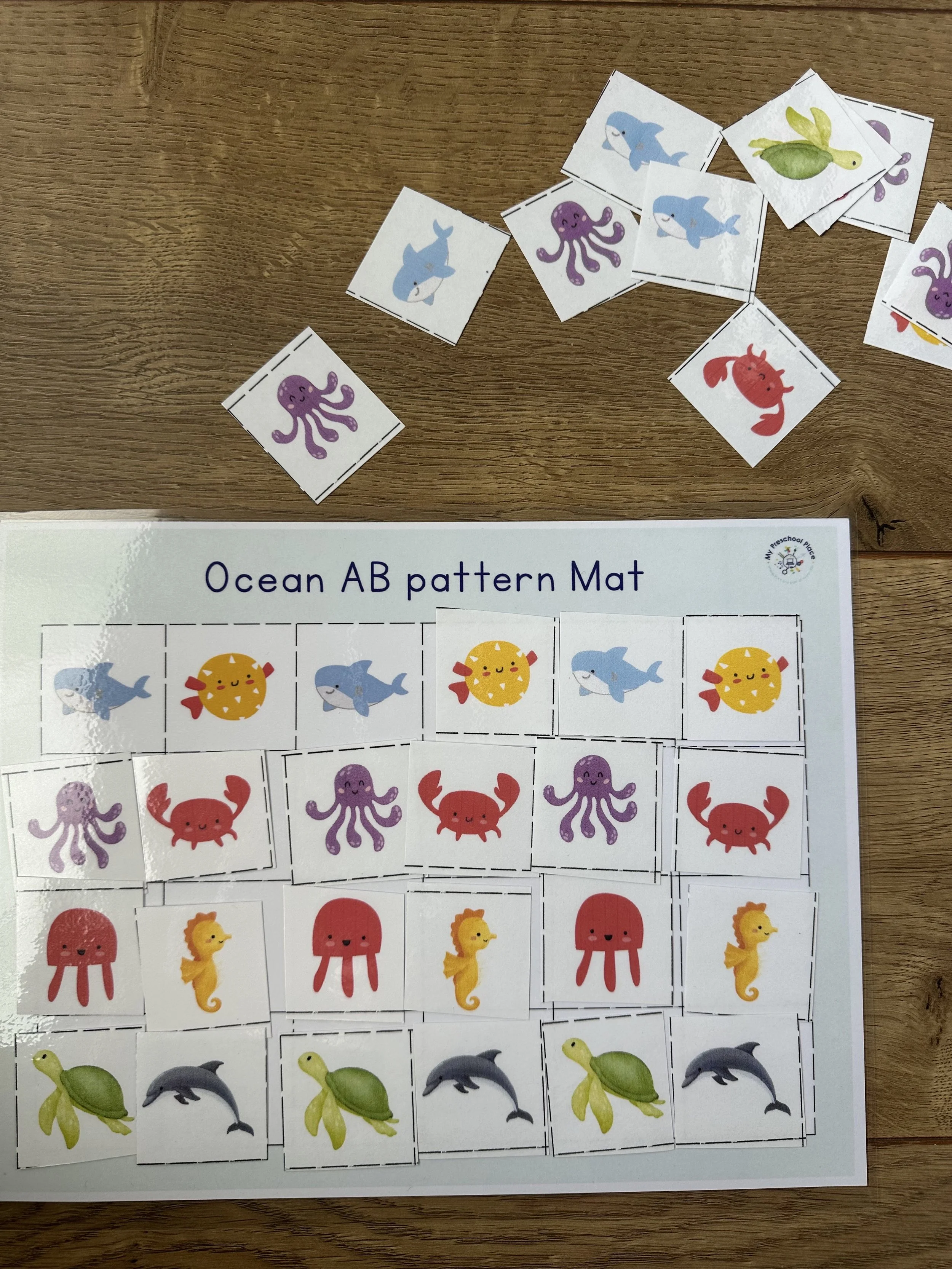 Ocean Pattern Mats — My Preschool Place
