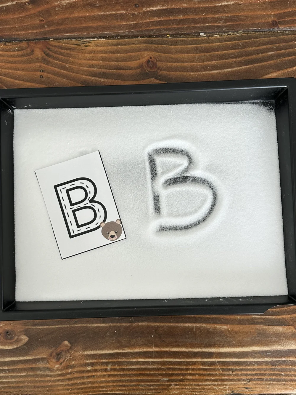 Letter Tracing with Salt Trays [free download] — My Preschool Place