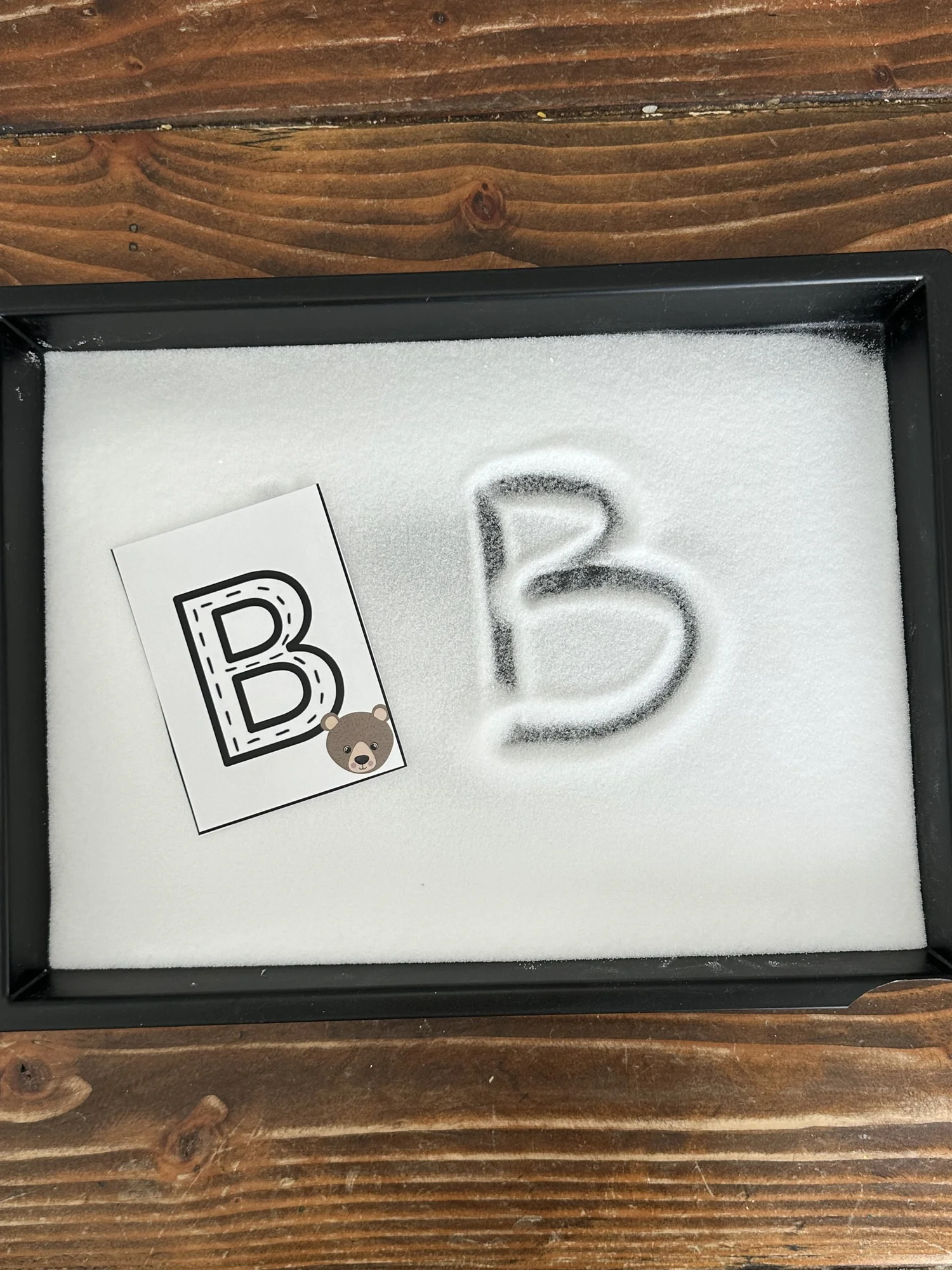 Letter Tracing with Salt Trays [free download] — My Preschool Place