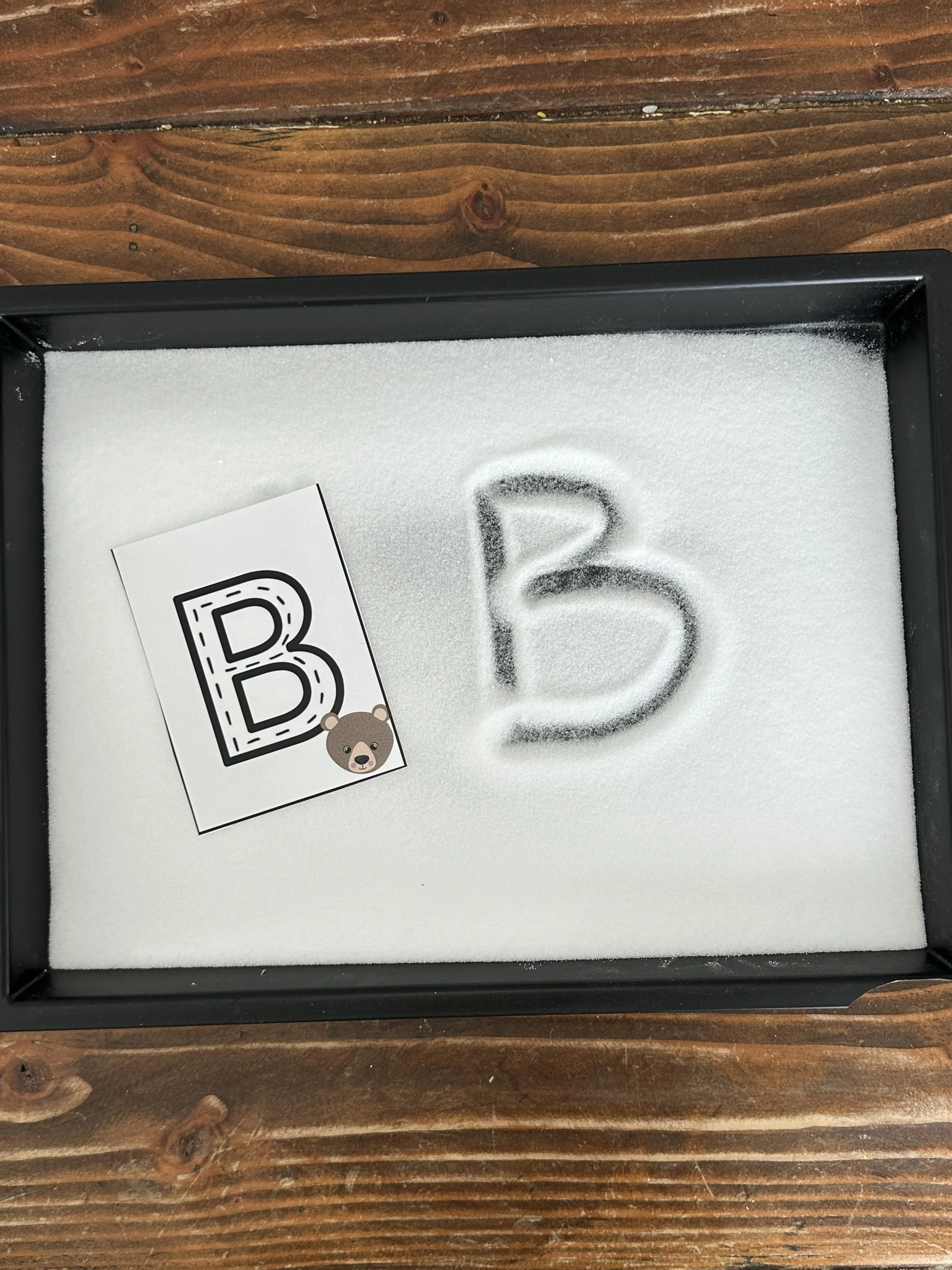 Letter Tracing with Salt Trays [free download] — My Preschool Place