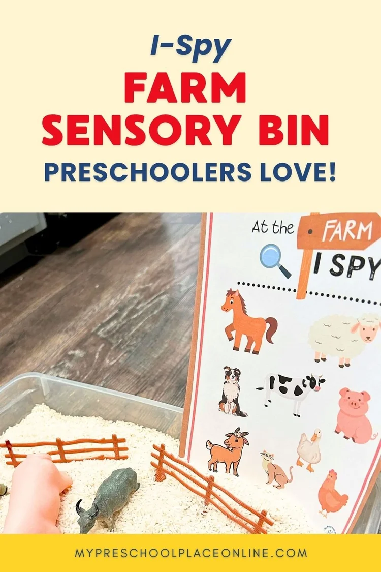 At the Farm "I Spy" Sensory Bin [free download] — My Preschool Place