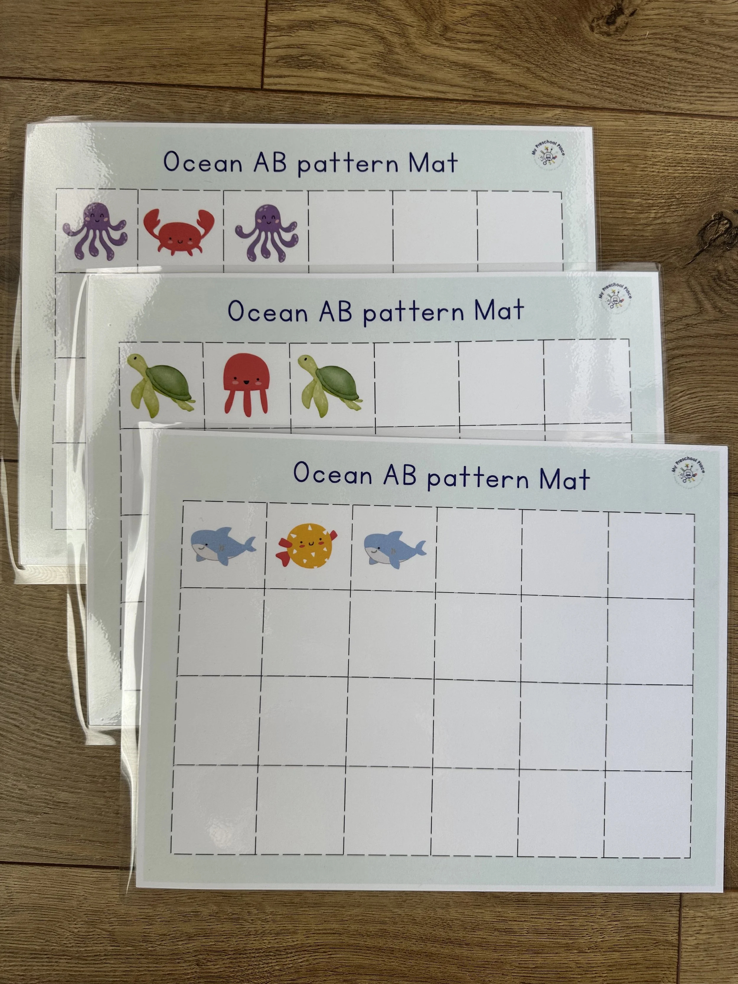 Ocean Pattern Mats — My Preschool Place