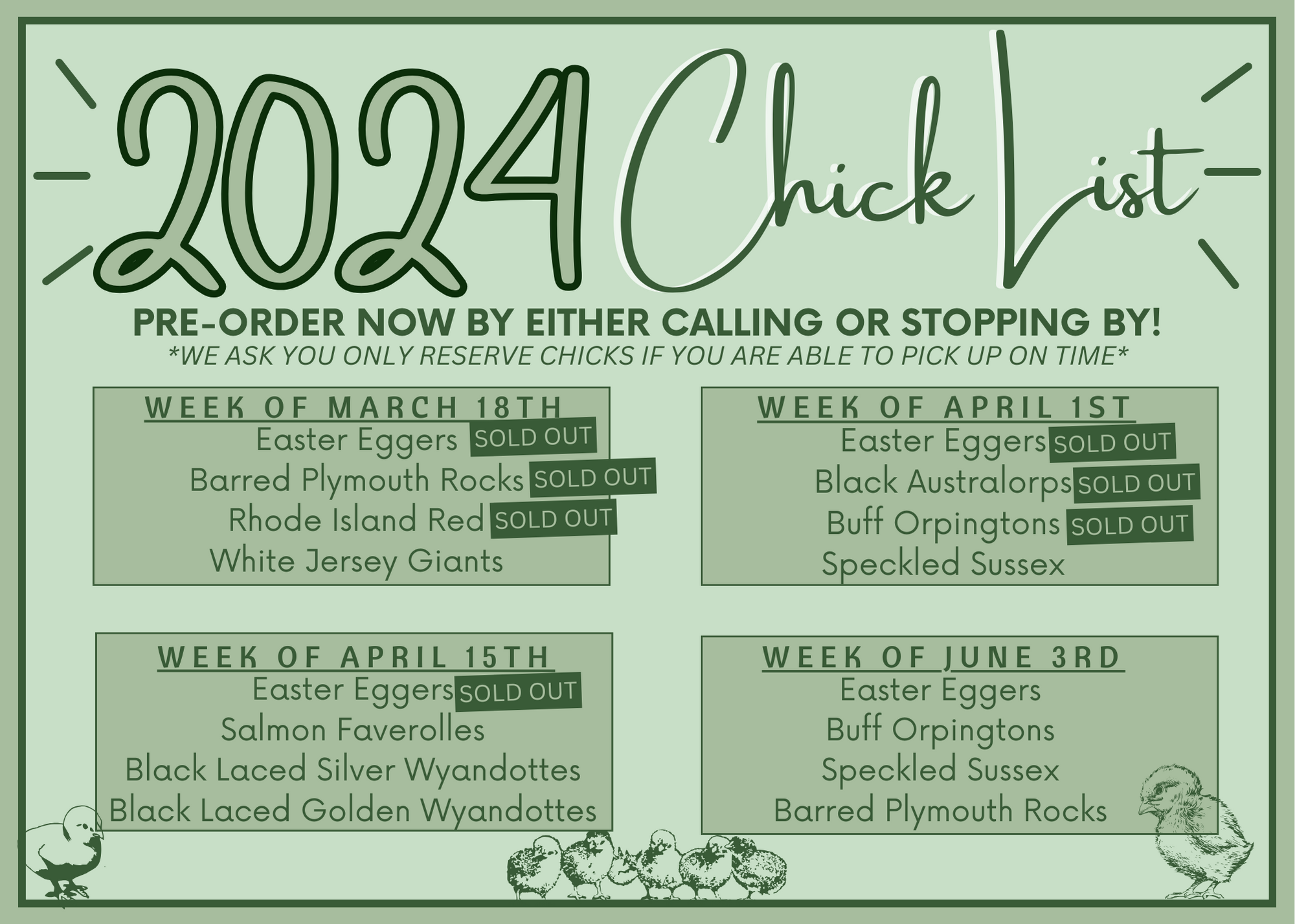 Chicken Stuff — O.K. Hatchery