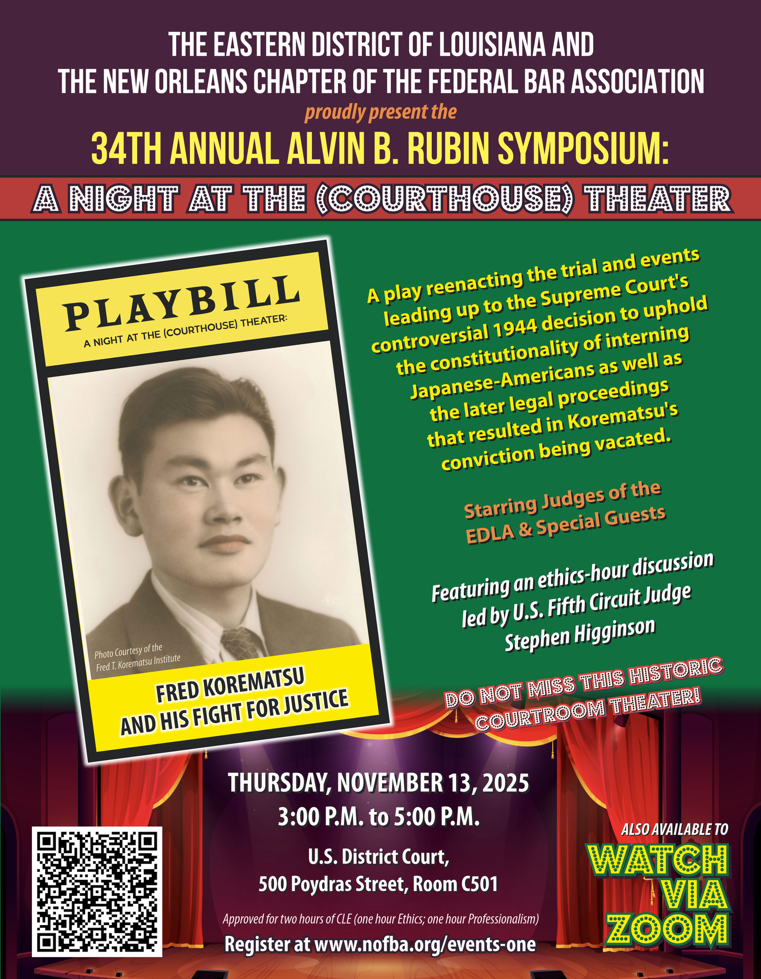 Upcoming Programs & CLEs — Federal Bar Association - New Orleans Chapter