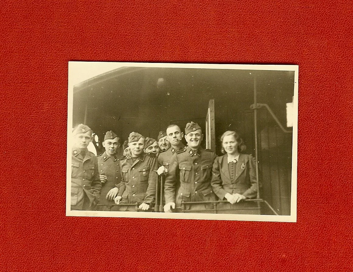 Photo: Group of German Waffen SS Soldiers Posed w/ Young Cute Girl on ...