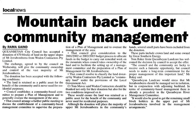 The Mount Jerrabomberra Story - History Project Stories — Queanbeyan ...