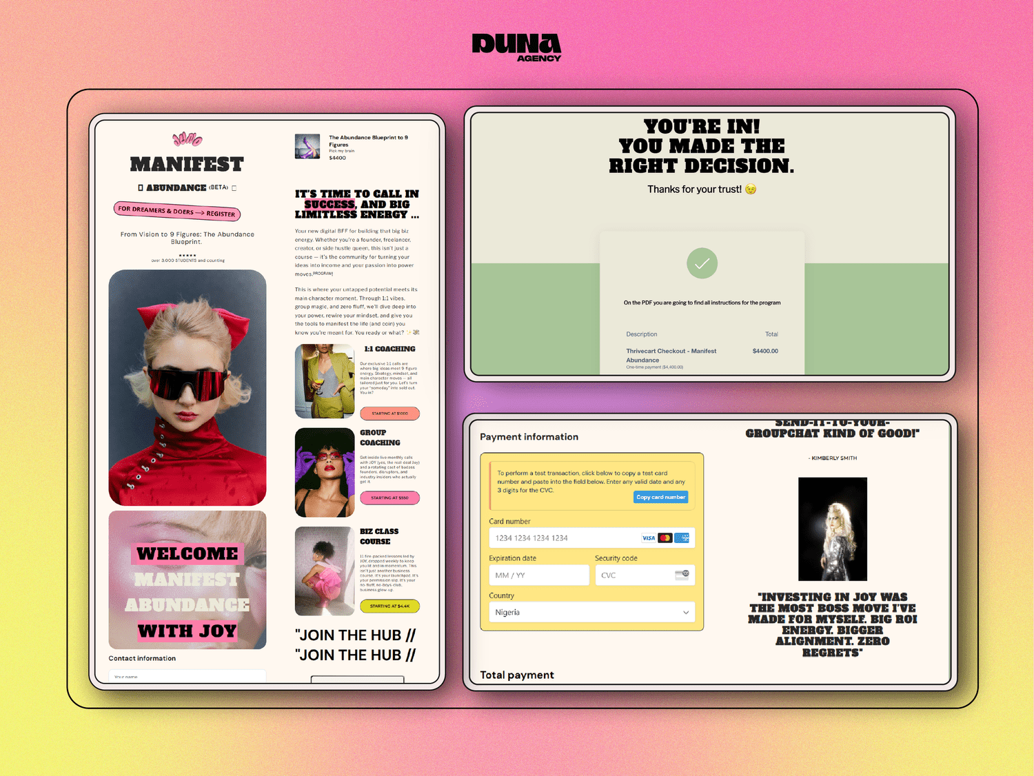 Premium Squarespace Templates — DUNAGENCY