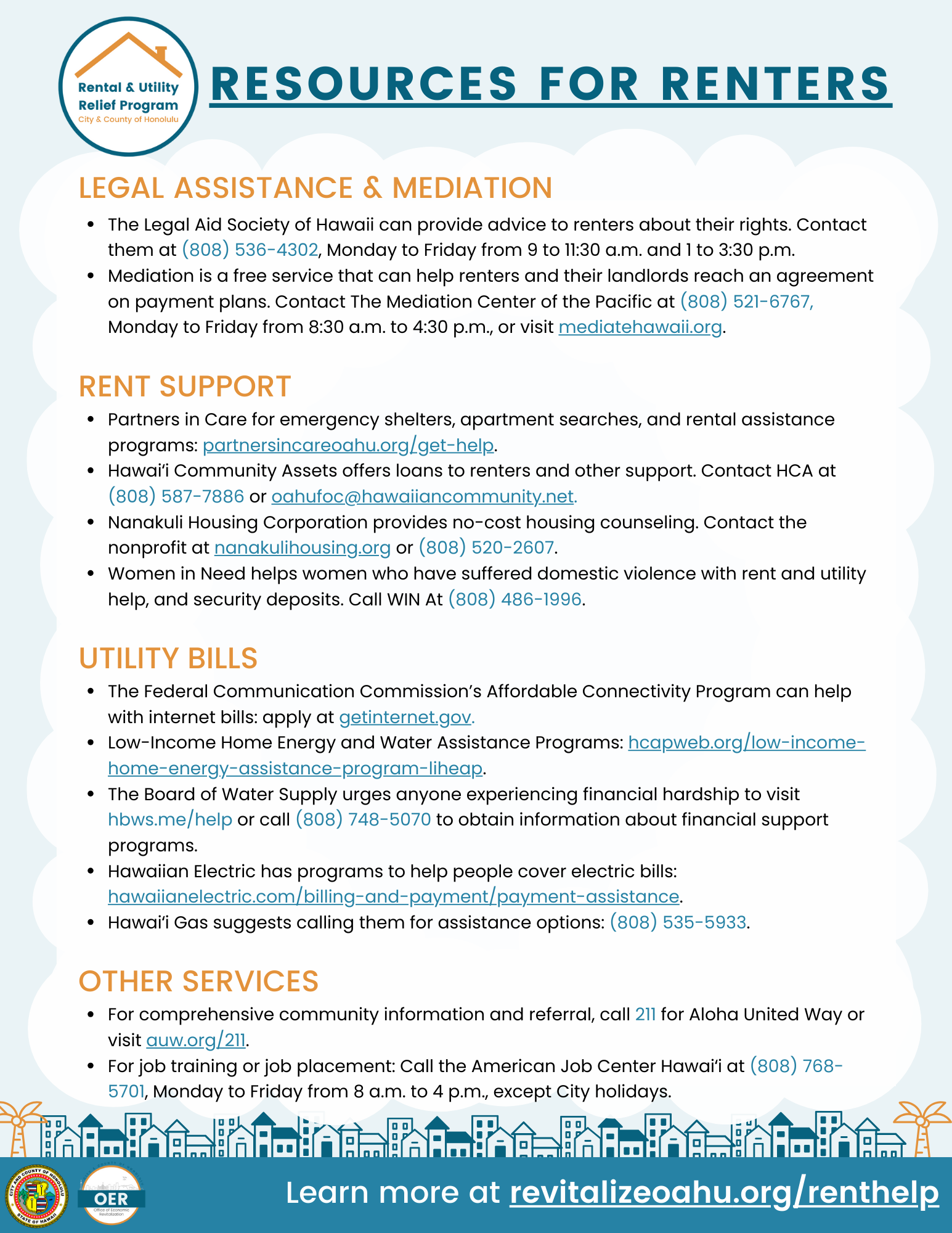 Rent and Utility Relief Program — City & County of Honolulu: Office of ...