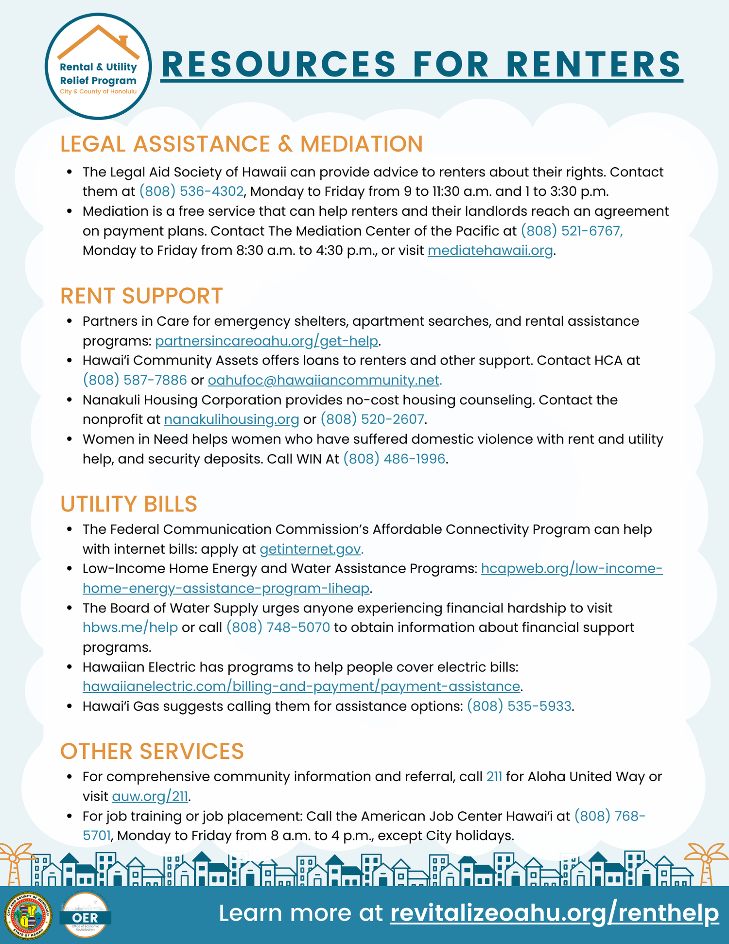 Rent and Utility Relief Program — City & County of Honolulu: Office of ...