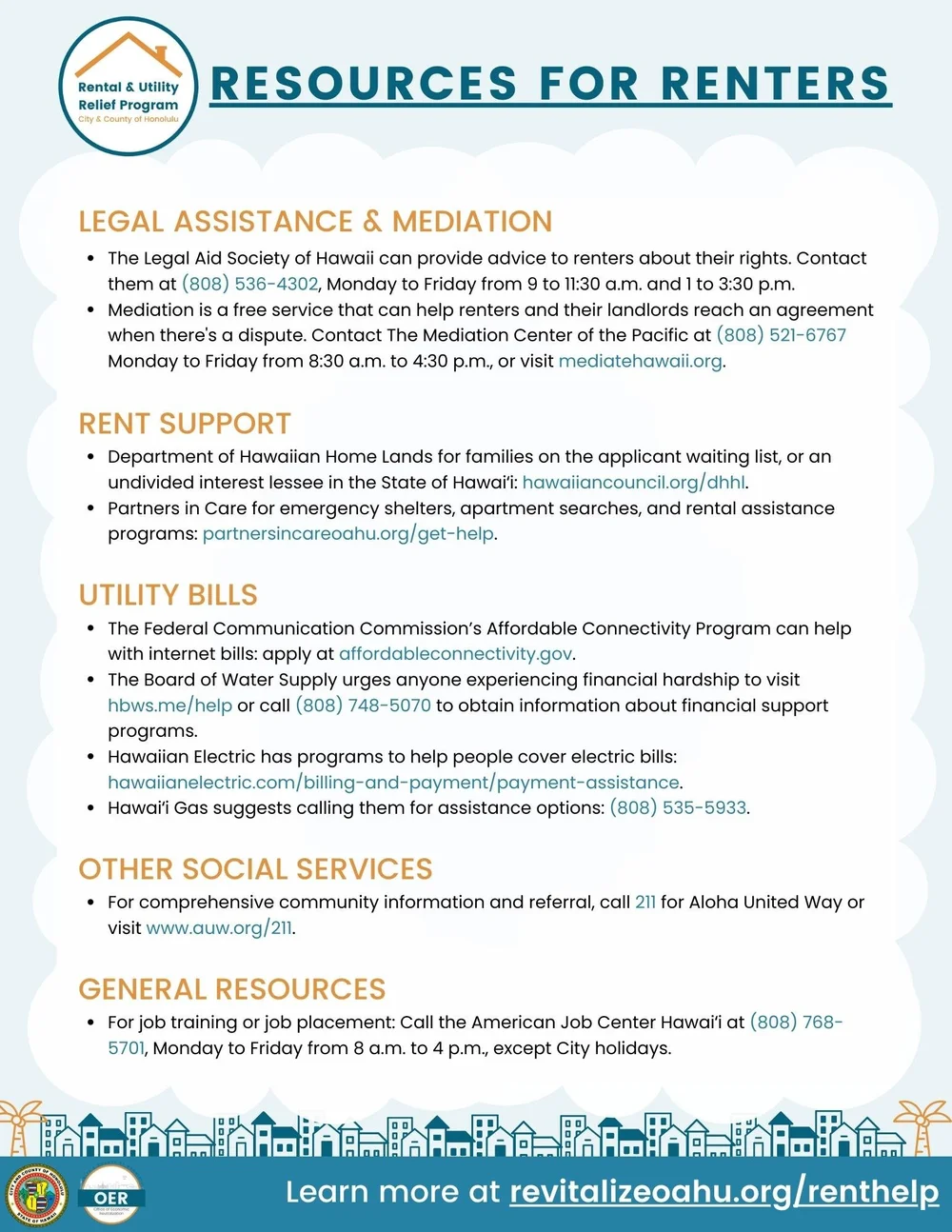 Rent and Utility Relief Program — City & County of Honolulu: Office of ...
