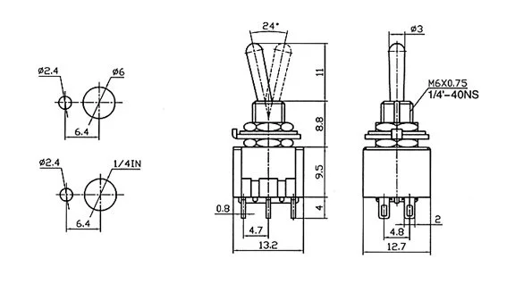 Standard Toggle Switch (on-off) — ICA Manufacturing