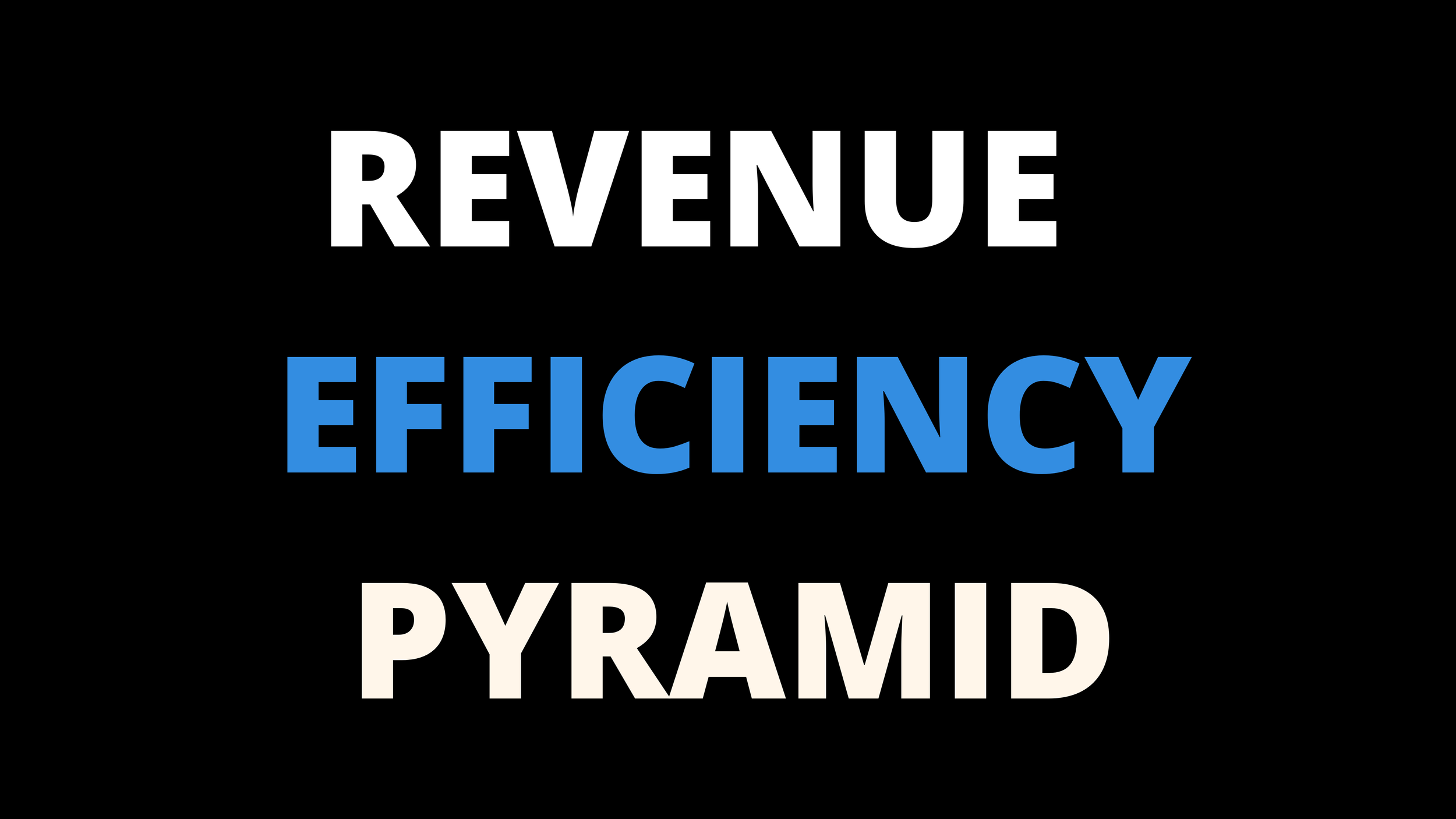 THE REVENUE EFFICIENCY PYRAMID — Union Square Consulting