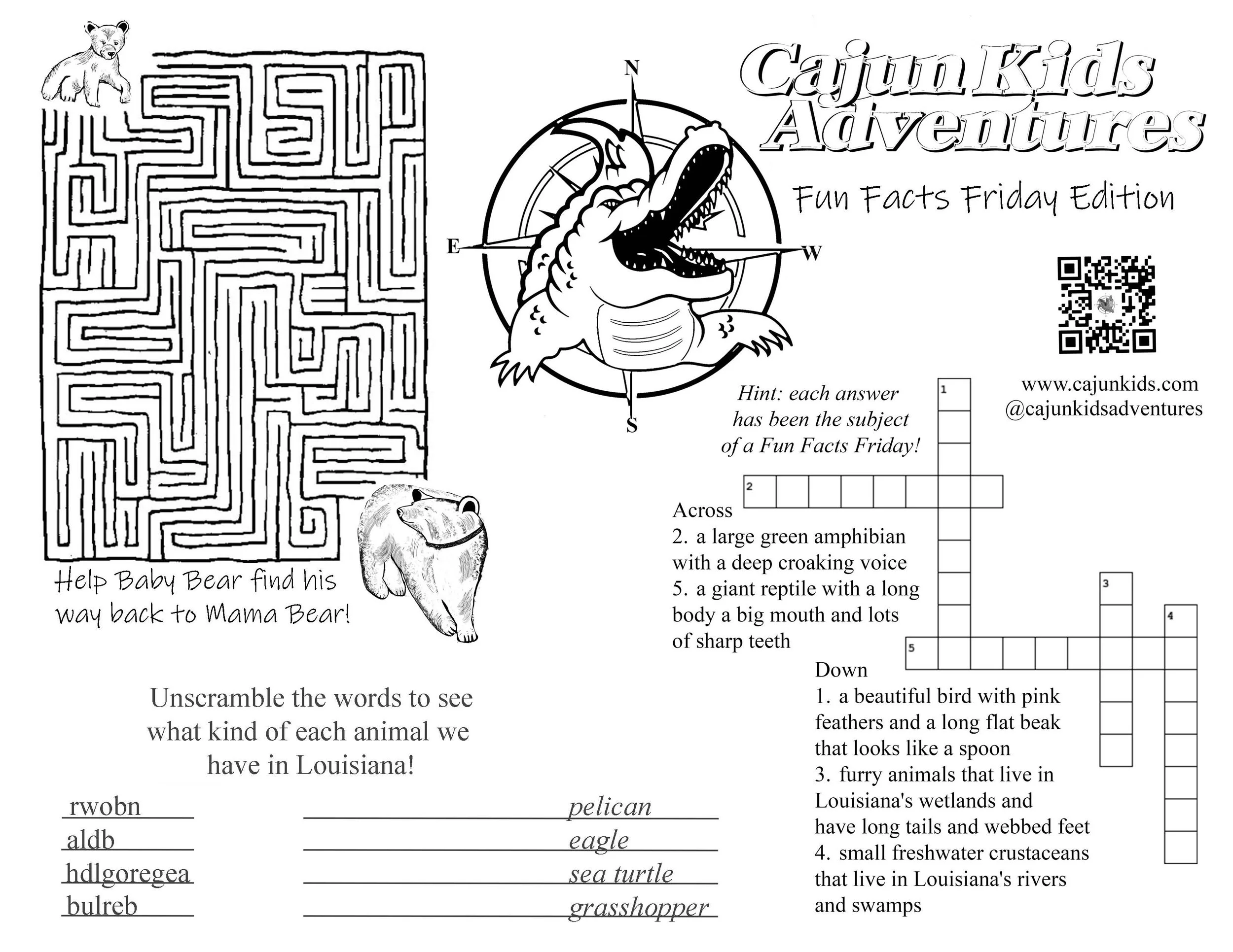 Activity Sheets | Discover, Print, Play Now — Cajun Kids Adventures