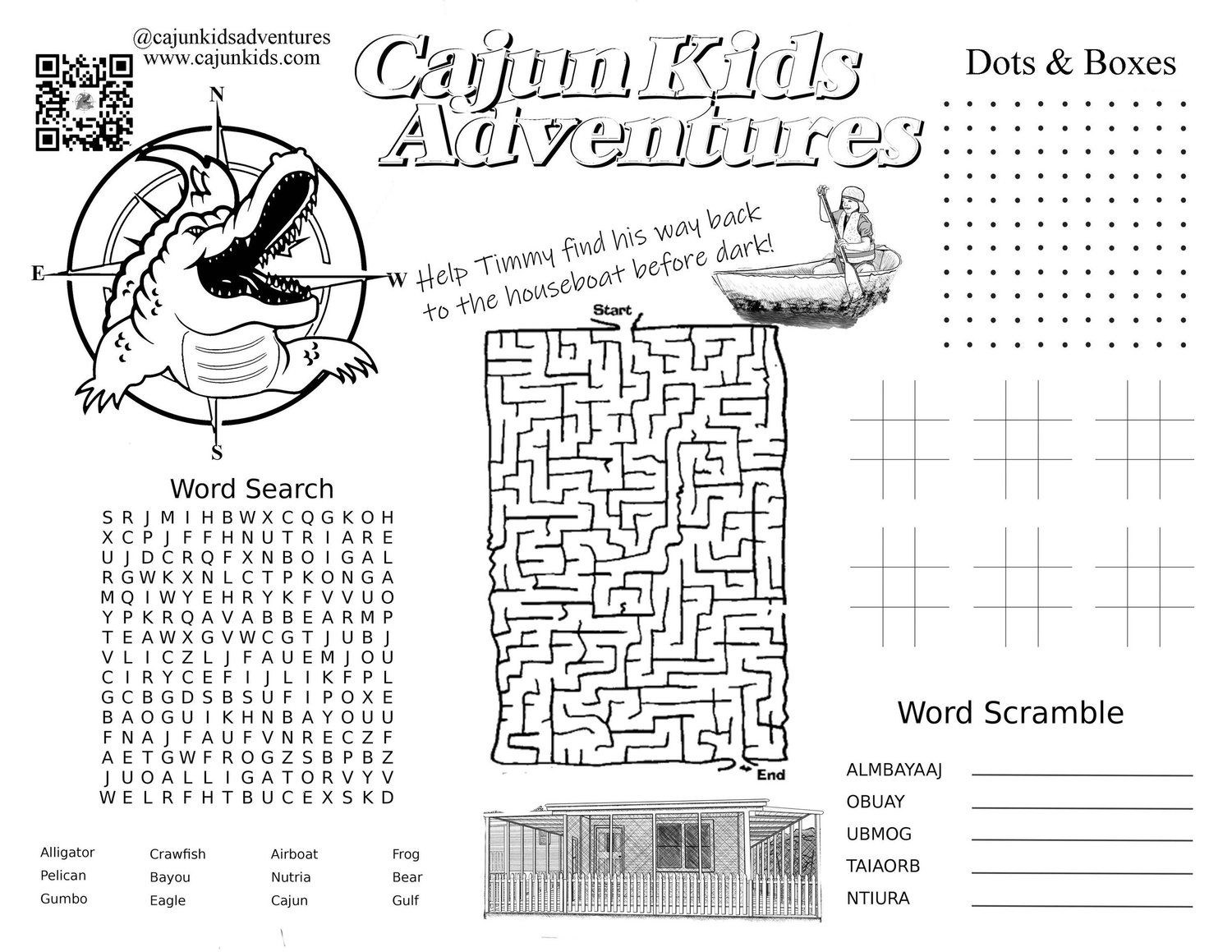 Activity Sheets | Discover, Print, Play Now — Cajun Kids Adventures