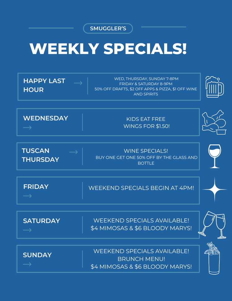 Weekly Specials — Smugglers At North Shore