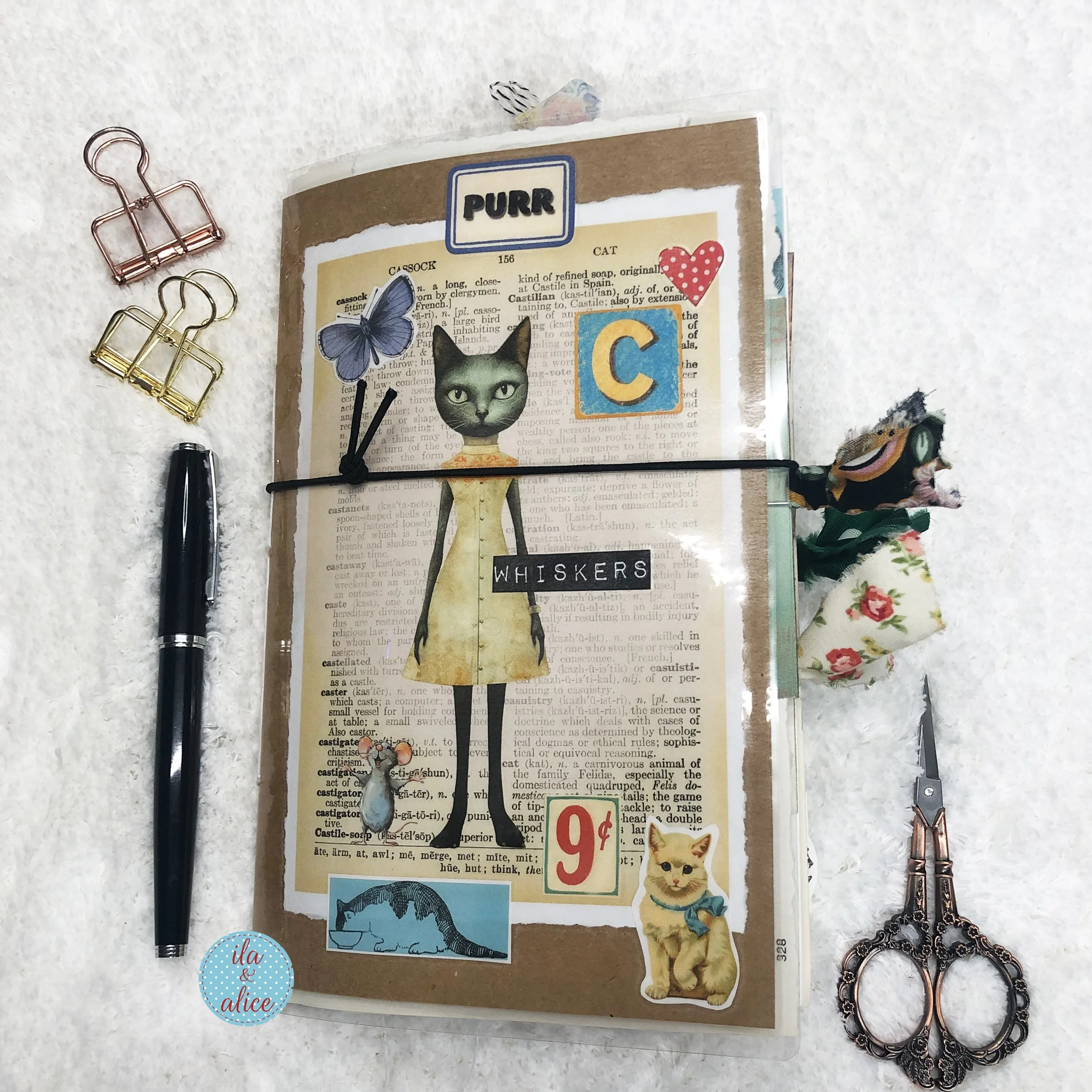 Whimsical Handmade Cat Theme Junk Journals — ila and alice