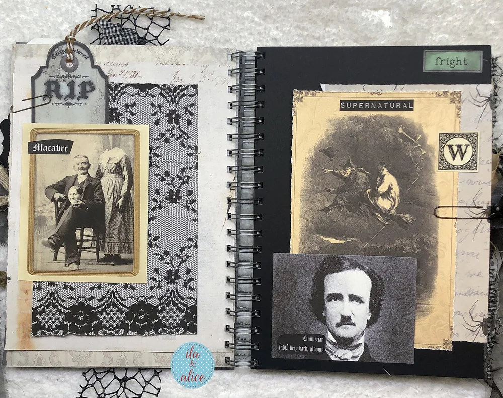 Black Halloween Junk Journal Loaded with Journal Cards, Envelopes ...