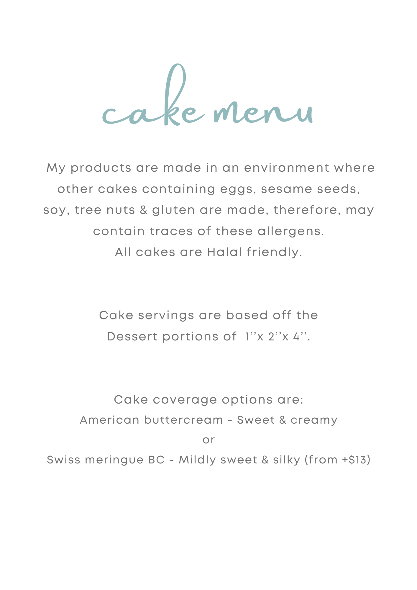 Cakes — Bulking Eden home bakery