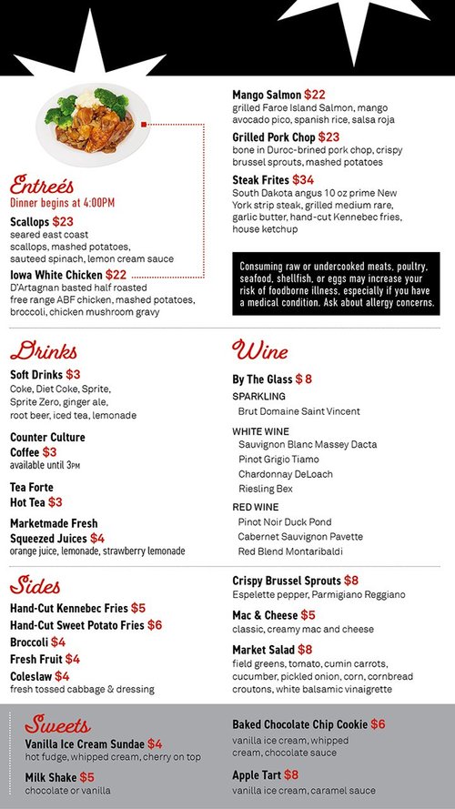 Grill Menu — STANDARD MARKET