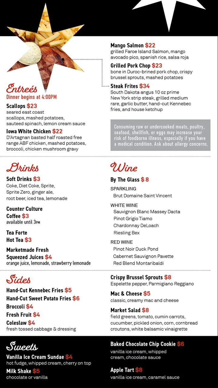 Grill Menu — STANDARD MARKET