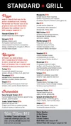 Grill Menu — STANDARD MARKET