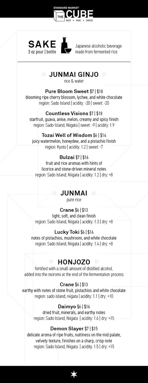 The Cube: Wine, Beer & Cheese Bar — STANDARD MARKET
