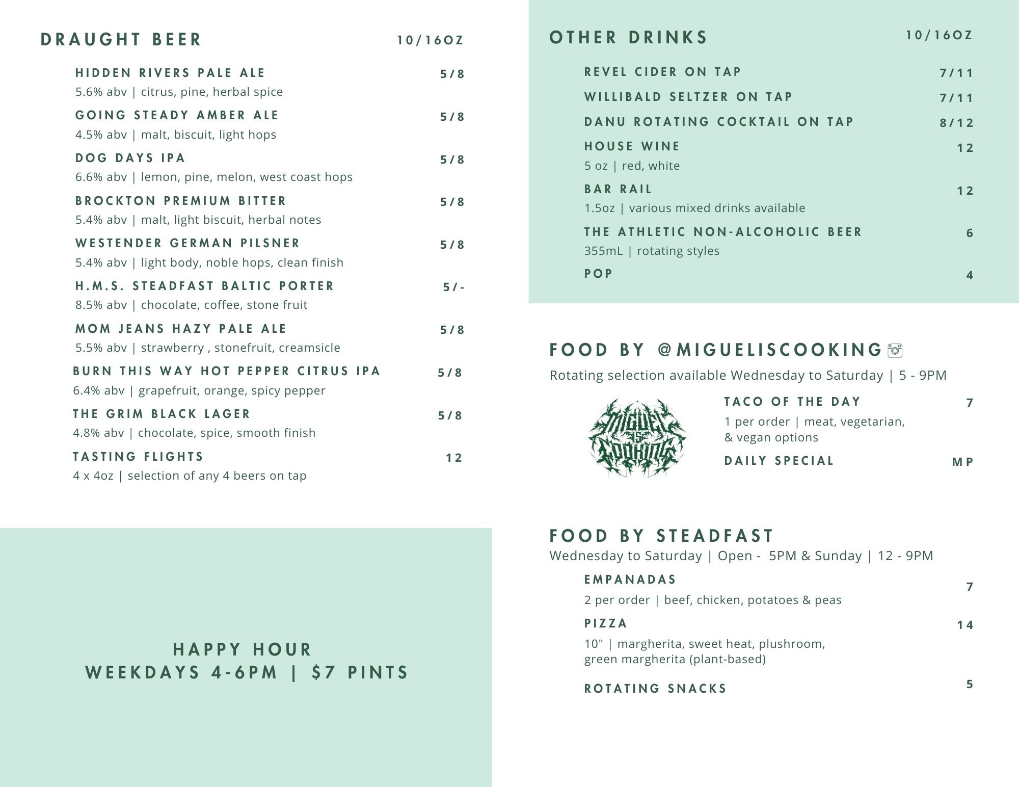 About 3 — STEADFAST BREWING CO.