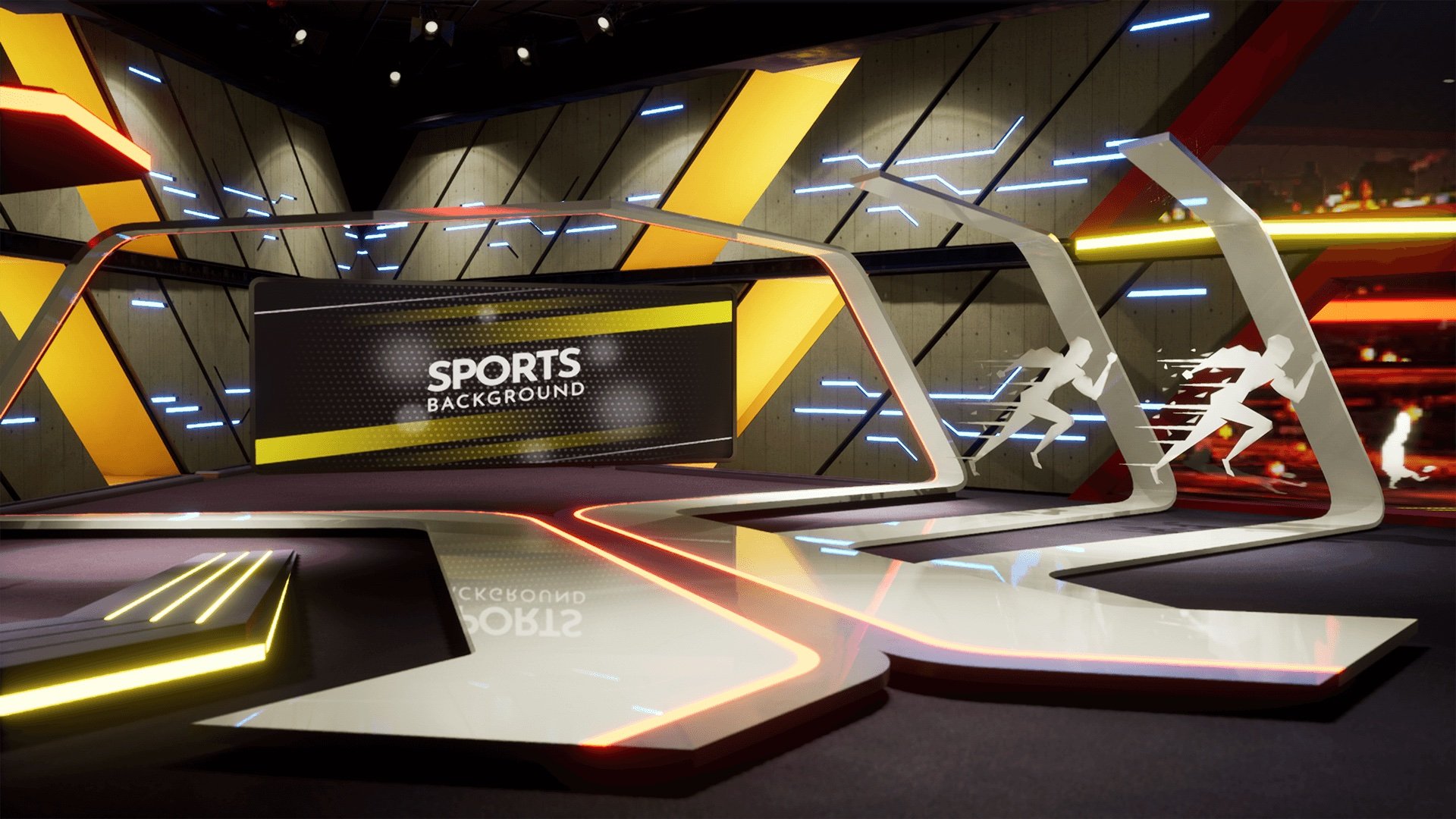 Sports Talk Show Set — L.A. Castle Studios