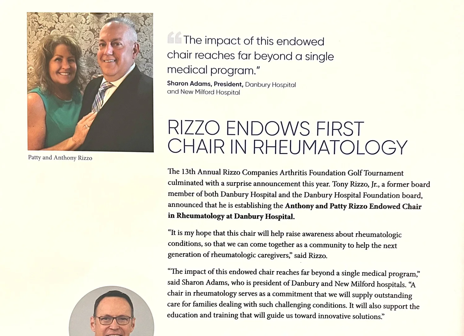 Rizzo Family Foundation Endows First Chair — Rizzo Corporation