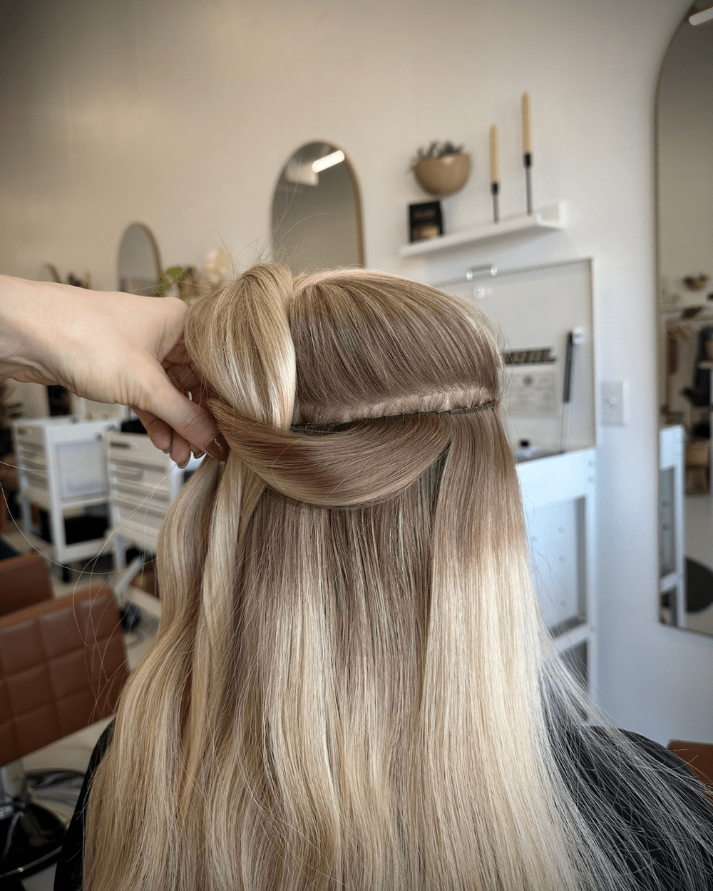 DFW Hair Extension Salon | Hand Tied, K Tips, I Tips & Tape-In — Dwell ...