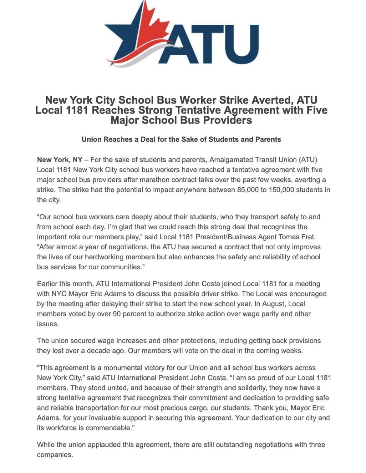 Strike? — PIST NYC - Parents to Improve School Transportation