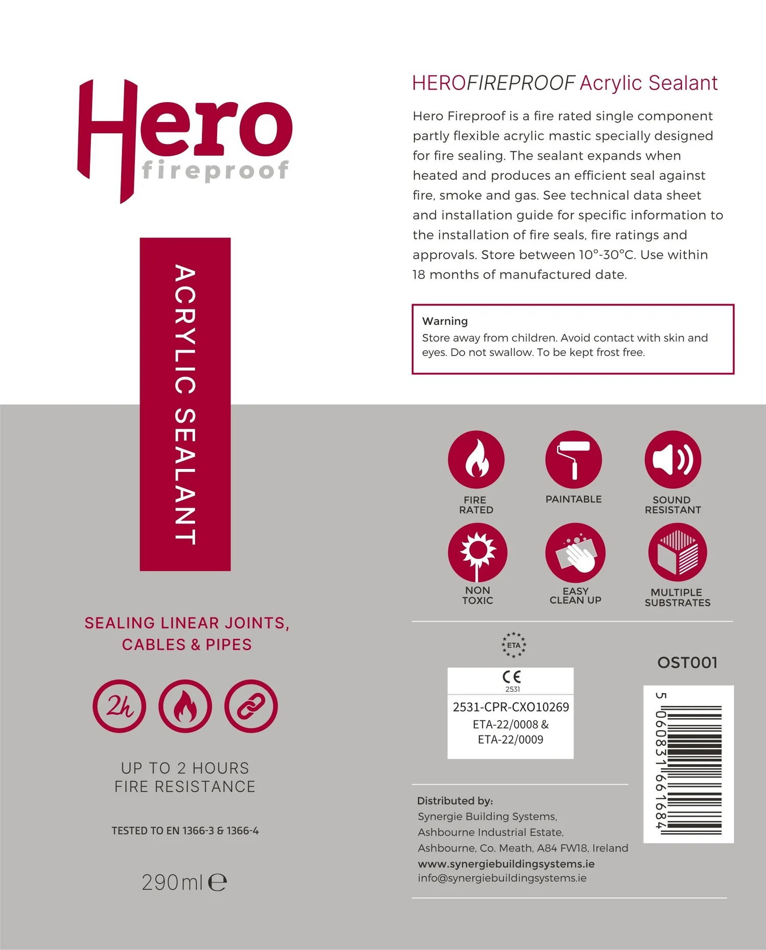 Fire Mastic & Sealants — Hero Fireproof