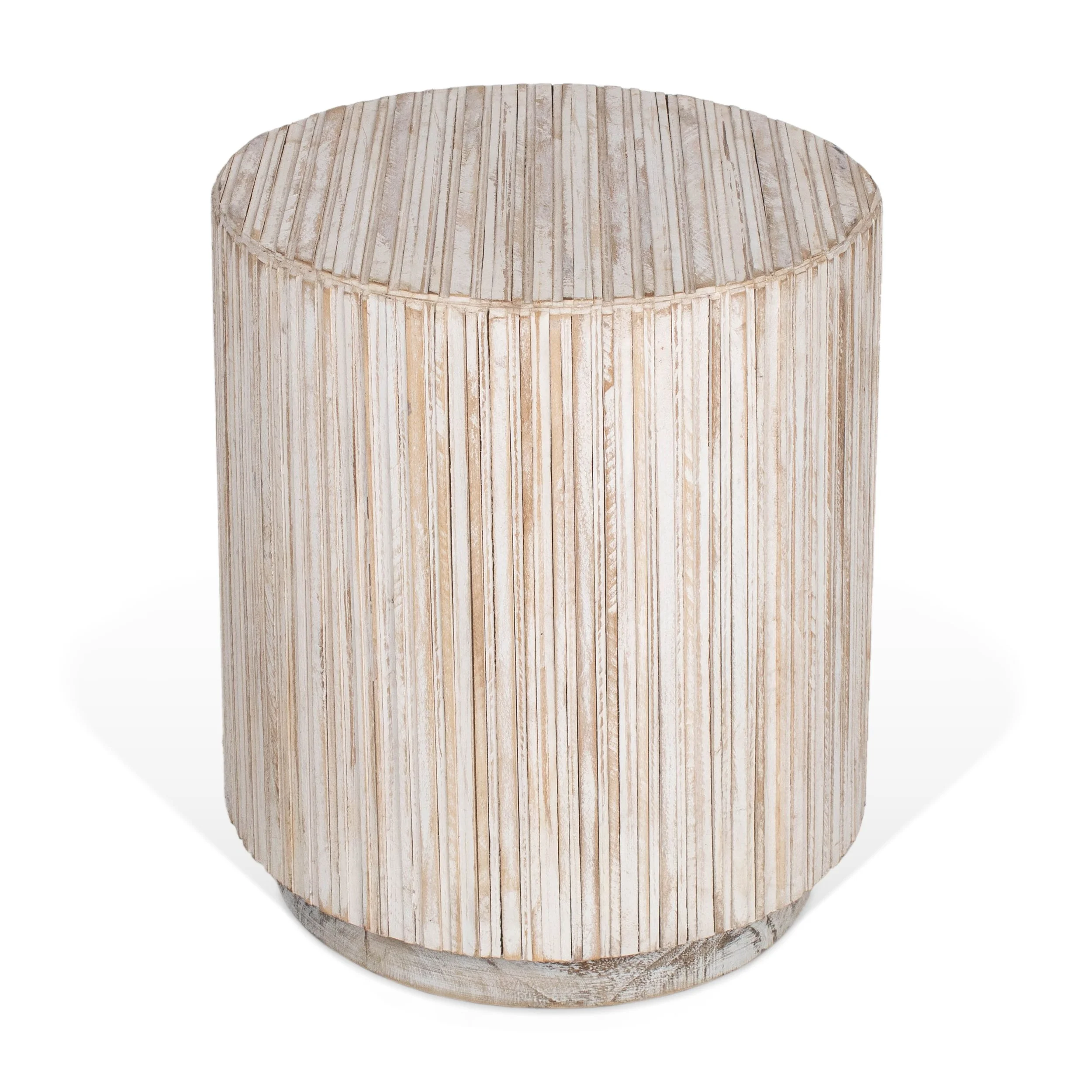 Envi Slat Round Side Table - JATI VISIONS