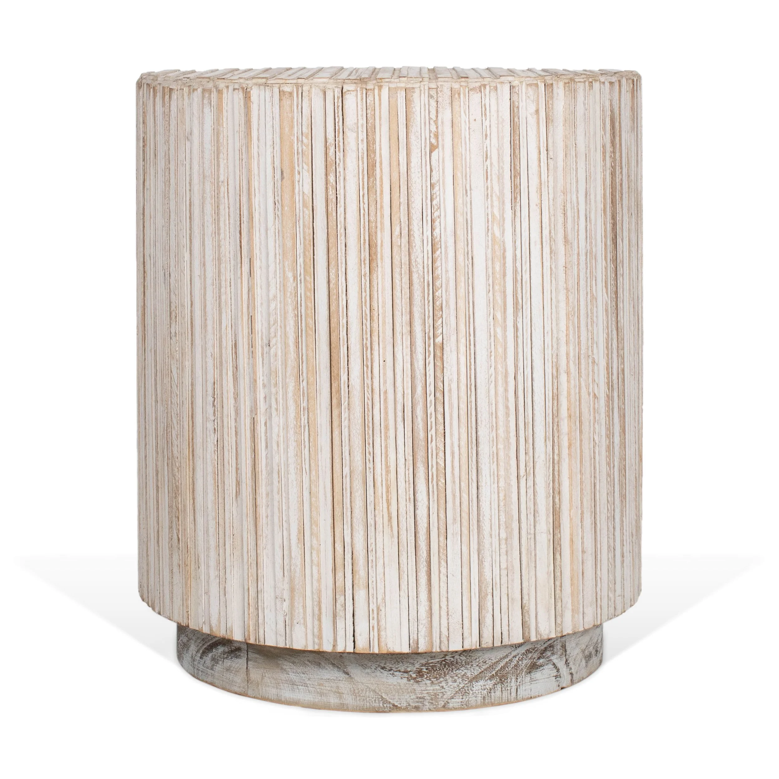 Envi Slat Round Side Table - JATI VISIONS