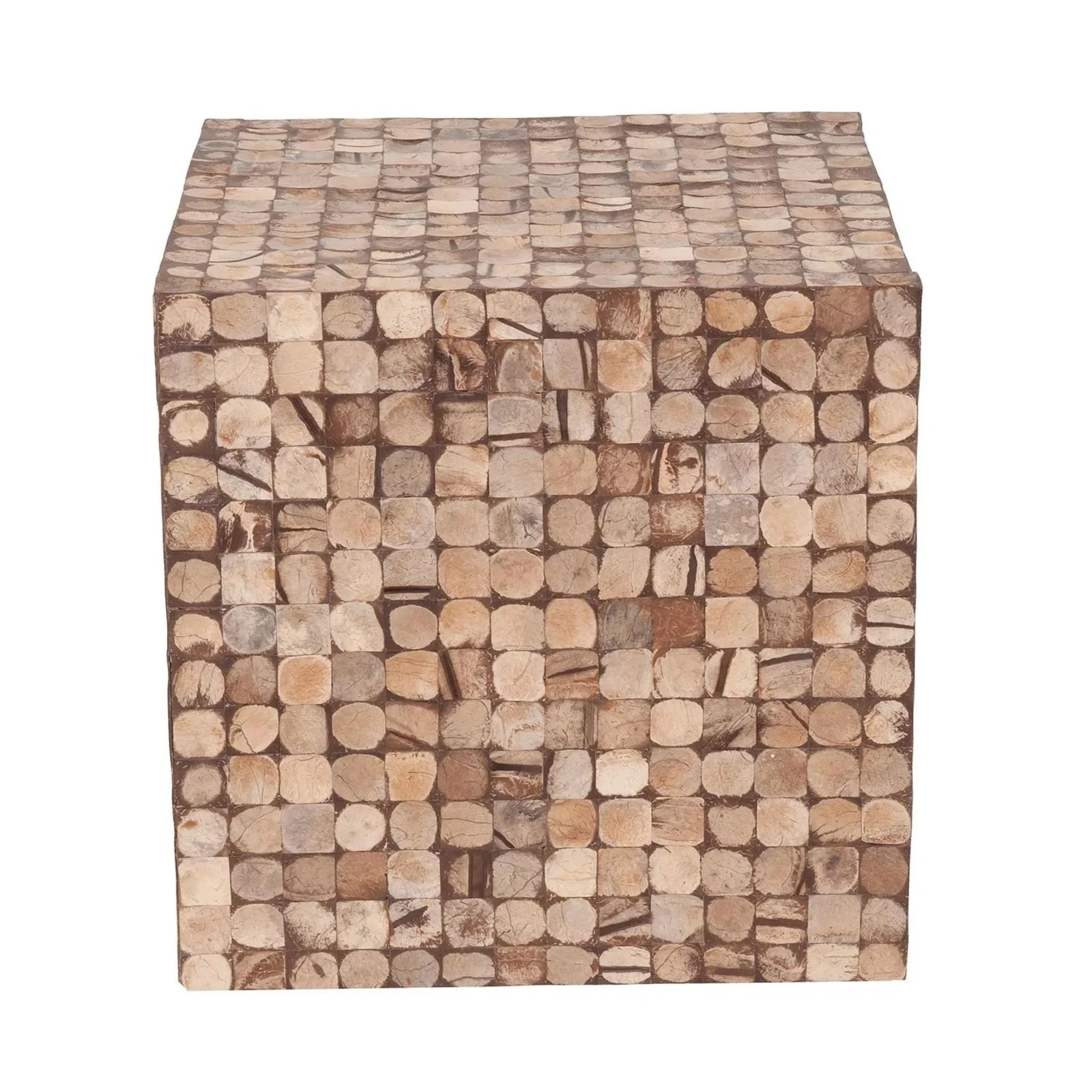 Pop Stool With Coconut Tiles - JATI VISIONS