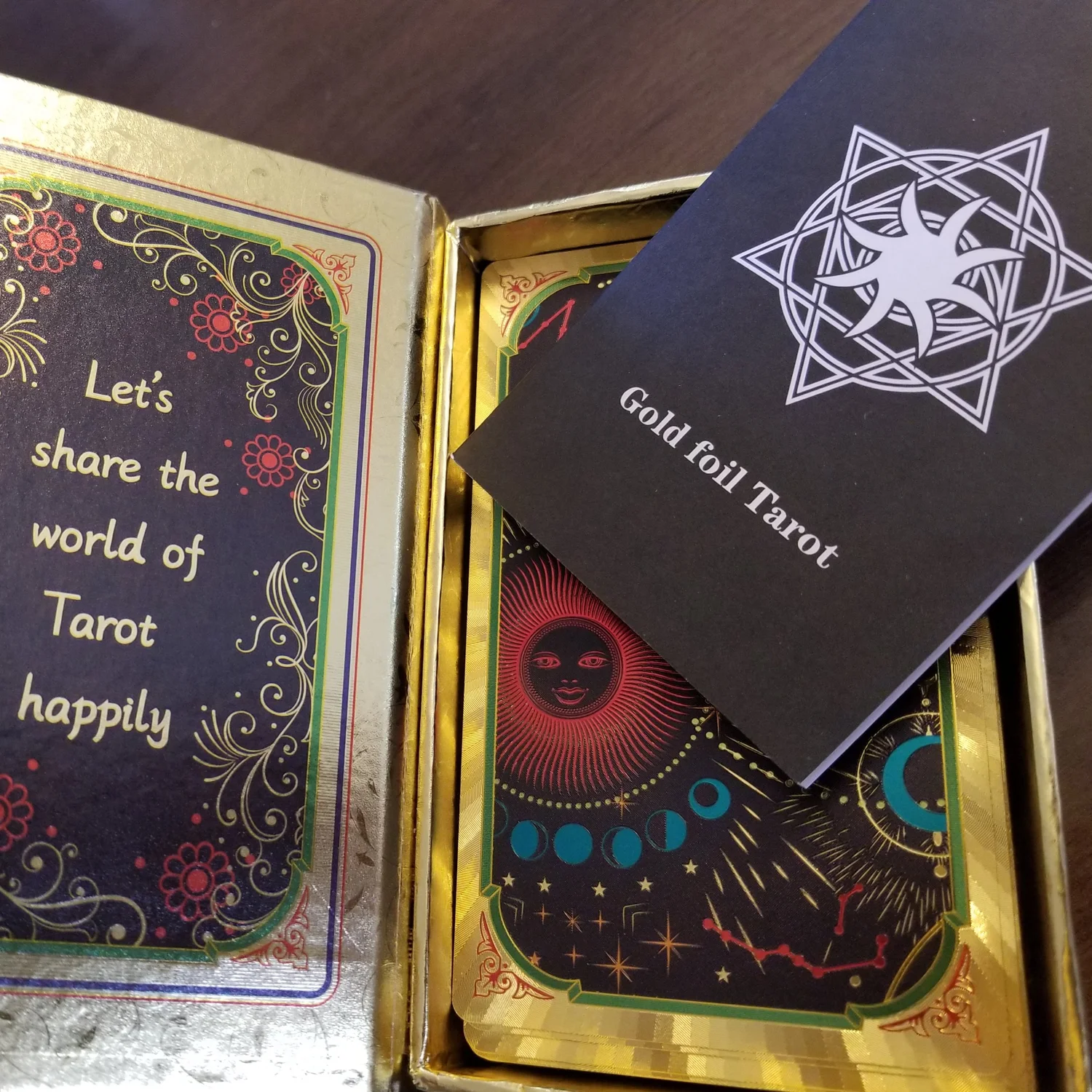 Gold Foil Tarot Cards with Meanings