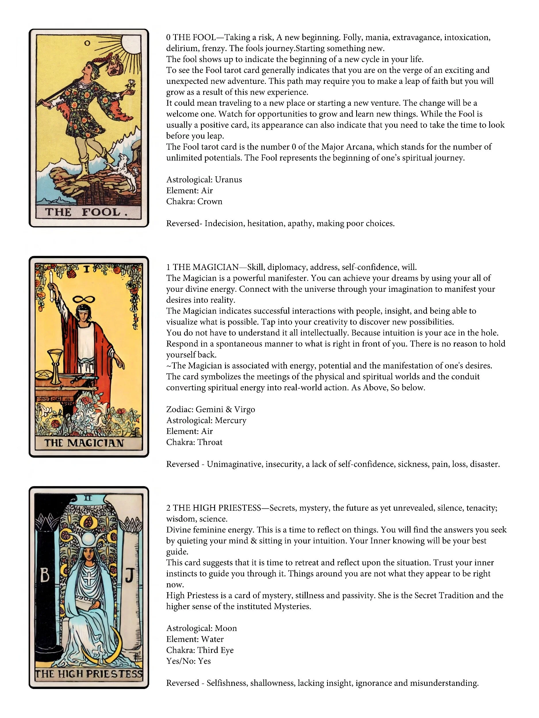 Rider Waite Tarot Guidebook pdf