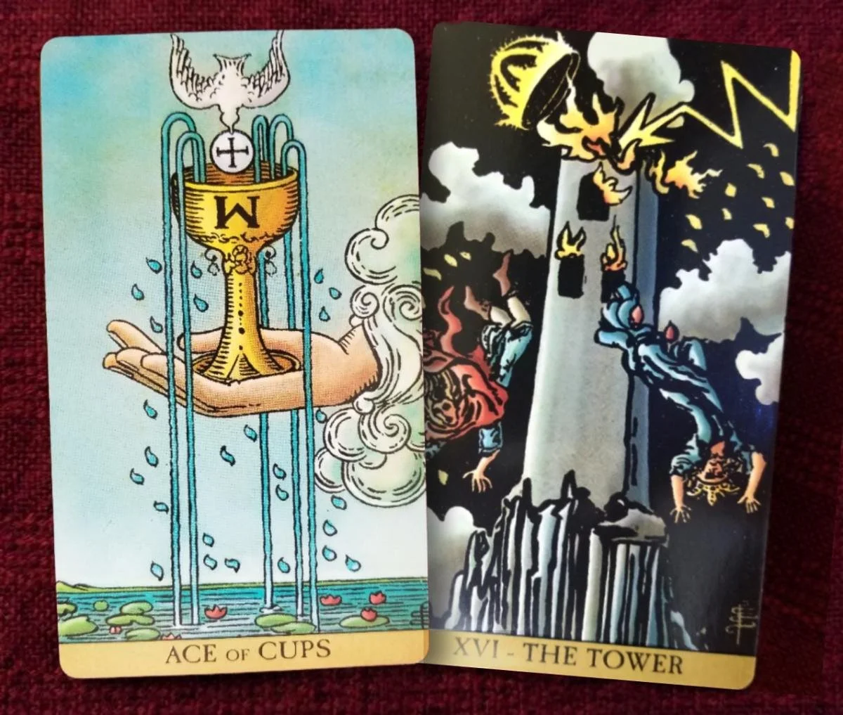 Tarot Combinations Ace of Cups and Tower