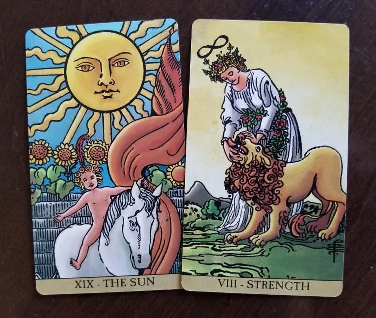 Strength and Sun Tarot Combination